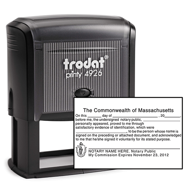 Round Massachusetts Notary Stamp | Corp Connect