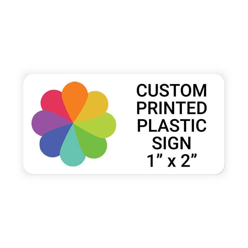 Full-Color 1x2 Custom Plastic Sign (Horizontal)