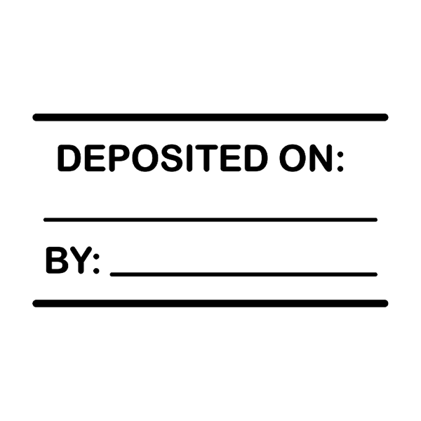Personalized Write in Deposited On Financial Stamp - CorpConnect
