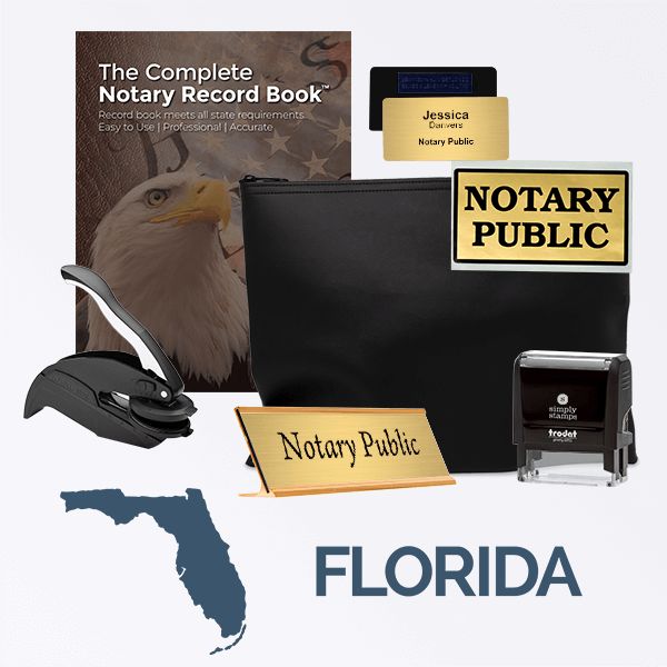Round Pink Florida Notary Stamp | Corp Connect