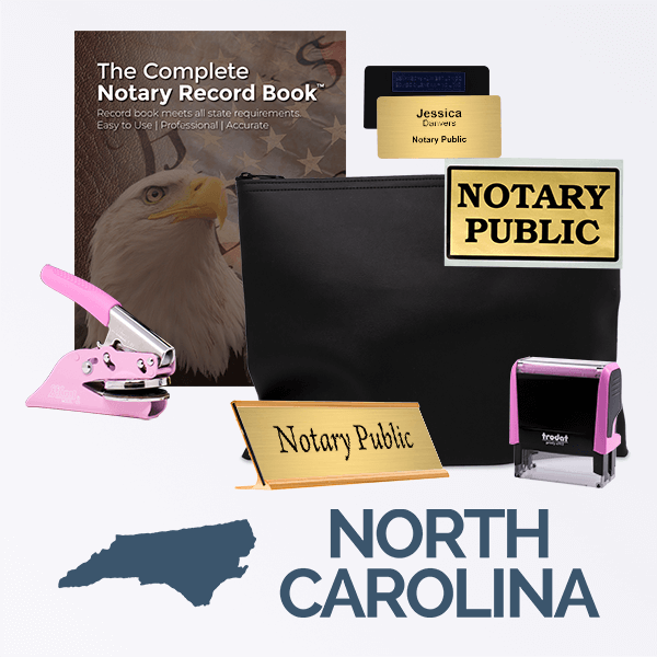 Round North Carolina Notary Stamp | Corp Connect