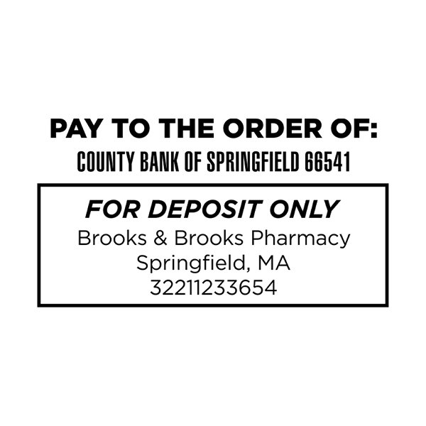 Personalized Pay to the Order of With Box Stamp - CorpConnect