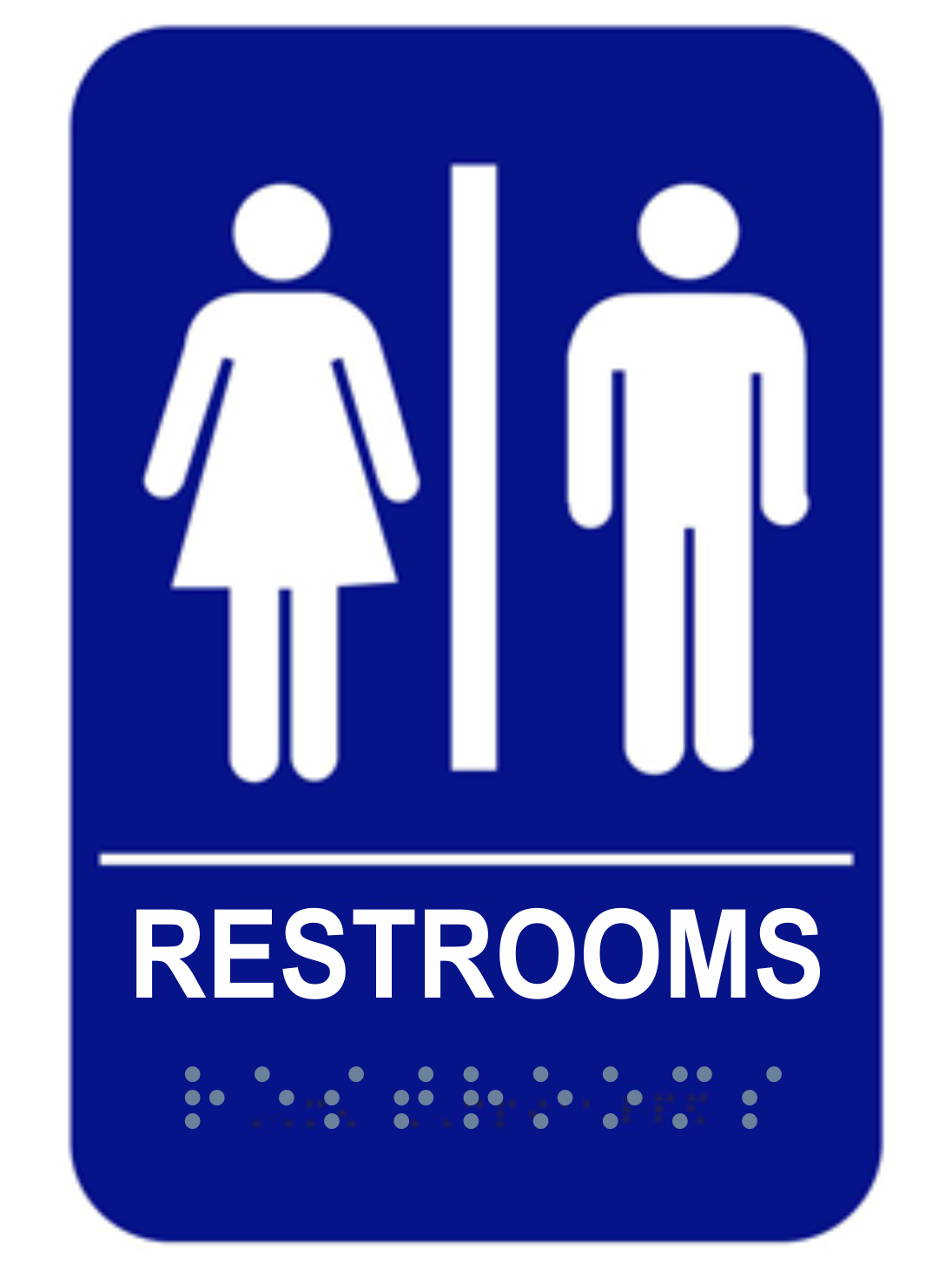 ADA Braille Unisex Restroom Sign - Corp Connect