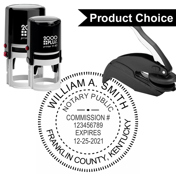 Round Kentucky Notary Stamp | Corp Connect