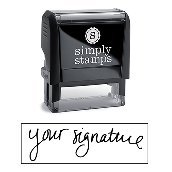 Rubber Signature Stamp, Self-inking, .65" x 1.8 - Corp Connect